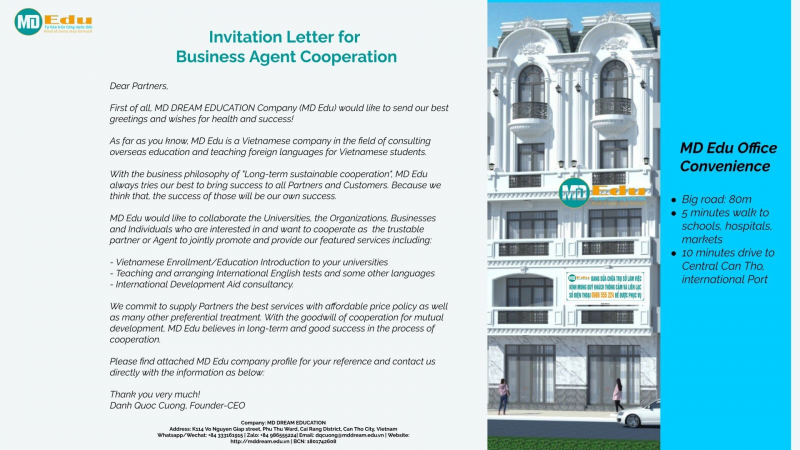 Invitation Letter for Cooperation